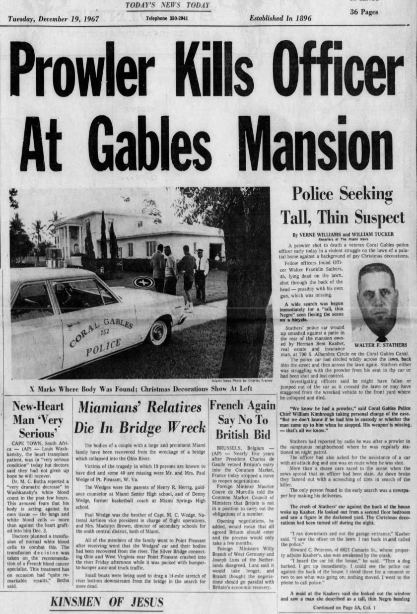 WALTER FRANKLIN STATHERS - CORAL GABLES FOP